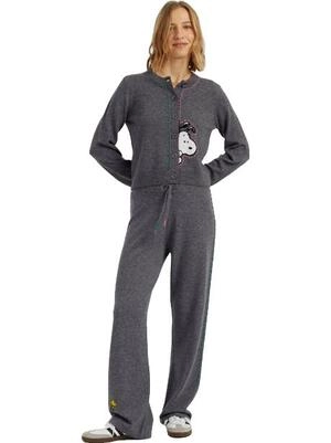 Chinti & Parker Wool-cashmere Snoopy Peep Cardigan - Grey