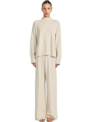 SASHA THERESE Sasha Therese Maxine Knit Pant - Wide Leg, Drawstring Waist