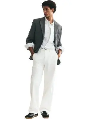 H&M Relaxed-fit Cotton Chinos - Ivory