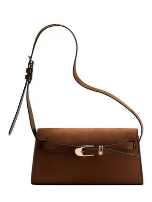 H&m Shoulder Bag With Strap Detail - Brown