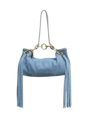 BEALICE BEALICE Leather Shoulder Bag Blue Denim