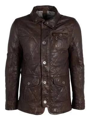 Mauritius Kalisdo Quilted Leather Jacket - Brown