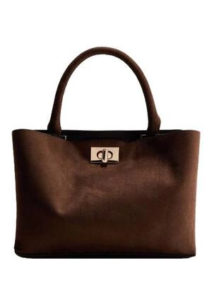 H&m Crossbody Bag With Top Handle And Turn Lock Closure Brown