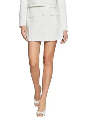 Generation Love Katana Crepe Mini Skirt - White