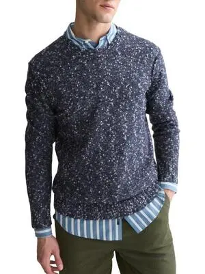 Scotch & Soda Melange Bouclé Crewneck Sweater - Sky Captain