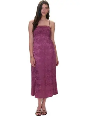 Rebecca Taylor Neveah Jacquard Cami Dress - Plum