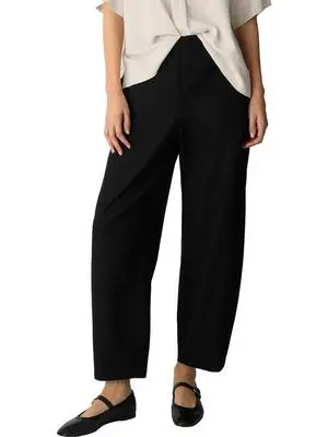 Eileen Fisher Arched Ankle Pants - Black