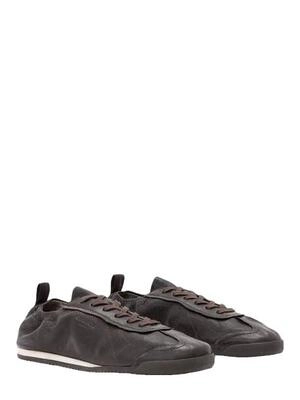 ALLSAINTS Kenny Skive Leather Sneakers - Dark Brown