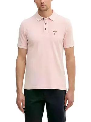 AERONAUTICA MILITARE Embroidered-logo Piqué Polo Shirt - Pink