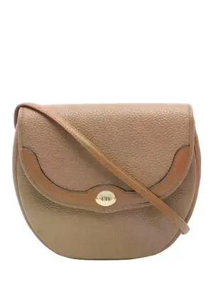 Dior Christian Dior 2000s CD Plaque Shoulder Bag Brown