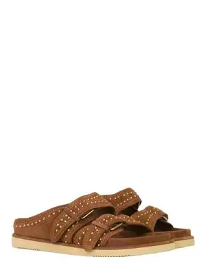 Ash Studded Buckled Sandals - Brown