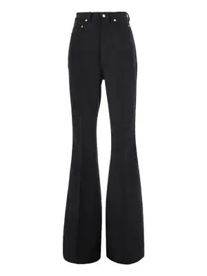Rick Owens Flared Leg Trousers - Black