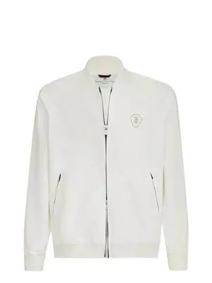 Brunello Cucinelli Logo-patch Zip-up Jacket - White