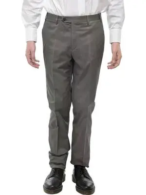 Corneliani Belt-loop Pressed-crease Trousers - Grey