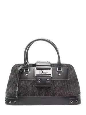Dior Trotter Monogram Canvas Handbag - Black