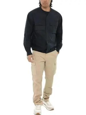 Woolrich V-neck Button-up Jacket With Chest Pockets - Blue