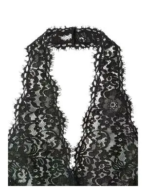 Stella McCartney Lace Halterneck Top - Black