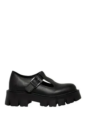ALTERCORE Buckle-fastening Chunky-sole T-bar Shoes - Black