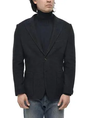 PAOLO PECORA Single-breasted Notched-lapel Blazer - Blue