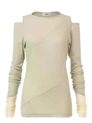 MULLER OF YOSHIOKUBO Muller Of Yoshiokubo Cold-Shoulder Layered-Cuff Top