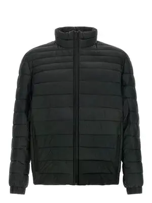 BOSS Water-repellent Padded Jacket With Logo Badge - Black