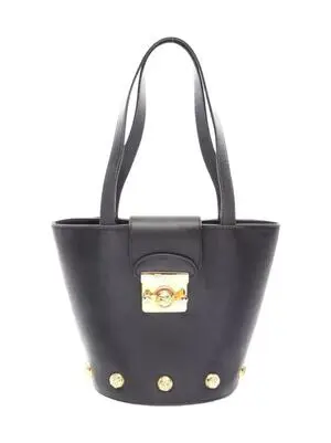 FERRAGAMO Ferragamo Black Leather Handbag Black