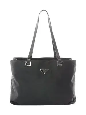 Prada 2000s Tessuto Acciaio Tote Bag - Black
