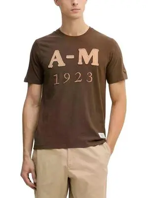 AERONAUTICA MILITARE Logo-patch Embroidered T-shirt - Brown
