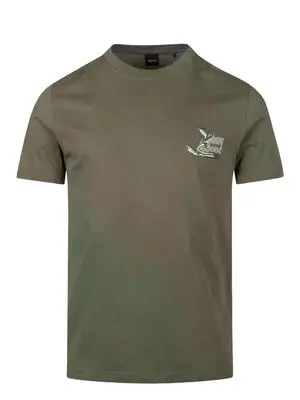 BOSS Logo-print Cotton T-shirt - Green