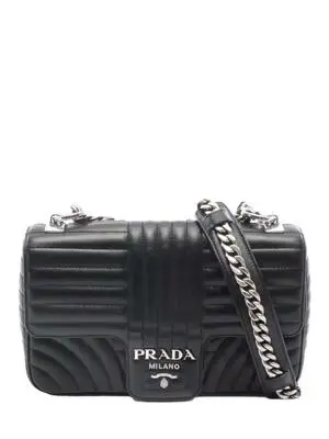 Prada Quilted Calf Leather Shoulder Bag - Black