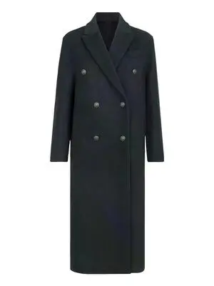 Brunello Cucinelli Hand-crafted Cashmere Beaver Double Cloth Coat With Monili - Grey
