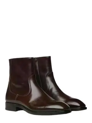 LARDINI Zip-fastening Leather Boots - Brown