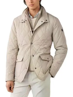 HACKETT LONDON Quilted Paddock Jacket - Neutrals