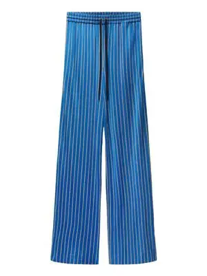 Versace Printed Viscose-jersey Pajama-style Pants - Blue