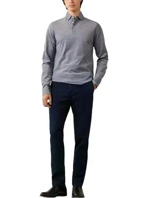 HACKETT LONDON Long-sleeve Polo Shirt - Blue