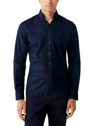 HACKETT LONDON Brompton Garment-dyed Oxford Shirt - Blue