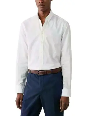 HACKETT LONDON Garment-dyed Oxford Shirt - White