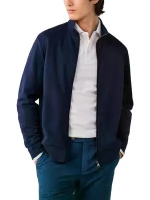 HACKETT LONDON Zip-up Sweatshirt - Blue