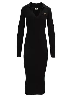 ELISABETTA FRANCHI Elisabetta Franchi Knit Maxi Dress With Openwork Embroidery
