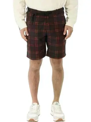 Woolrich Plaid Belted Shorts - Red