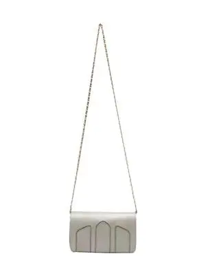 DELAGE Leather Crossbody Bag - Grey