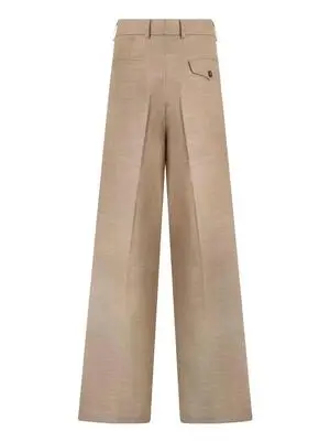 Philosophy Di Lorenzo Serafini Wide-leg Wool Trousers - Neutrals