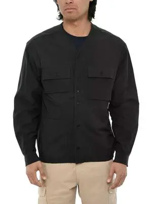 Woolrich V-neck Pocket Jacket - Blue