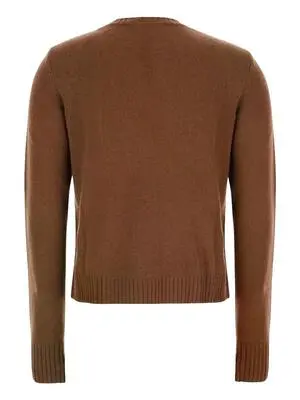 Max Mara Argyle Patterned Crew Neck Sweater - Brown