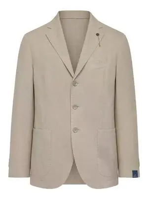 SANTANIELLO Notched-lapel Single-breasted Blazer - Neutrals