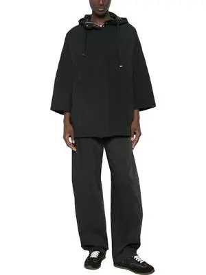 Herno Hooded Three-quarter Sleeve Jacket - Black