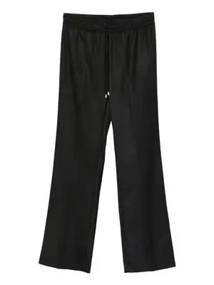 ERMANNO FIRENZE Tailored Trousers With Drawstring Waist - Black
