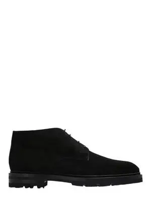 Kiton Suede Desert Boots - Black