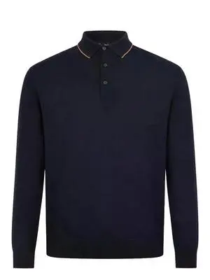 Kiton Long-sleeve Polo Shirt - Blue