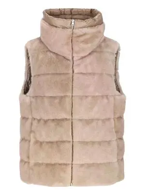Herno Padded Faux-fur Gilet - Neutrals